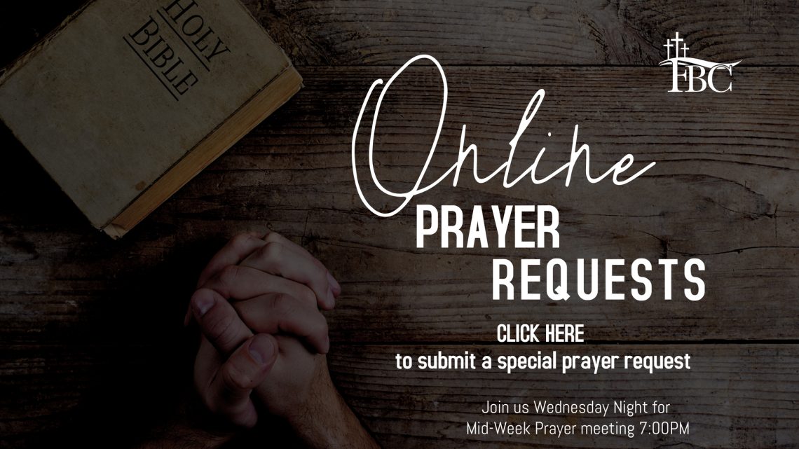 Prayer Request Banner | First Baptist Church